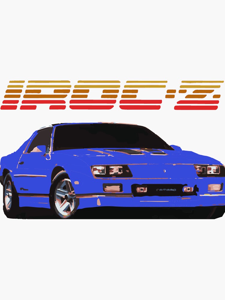 "1980's Chevy Camaro IROC-Z Z28 Blue | Camaro gift" Sticker by blancaz ...