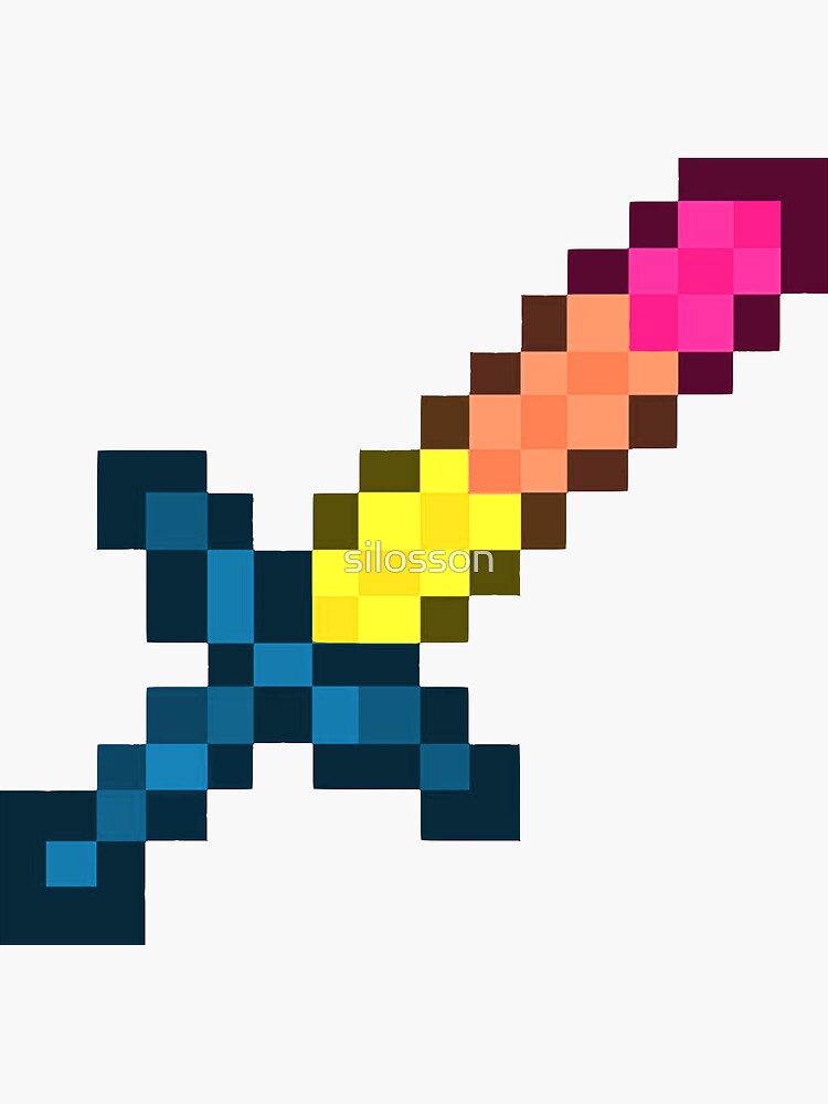 "Pride Minecraft Sword Sticker - Pansexual Flag" Sticker for Sale by ...