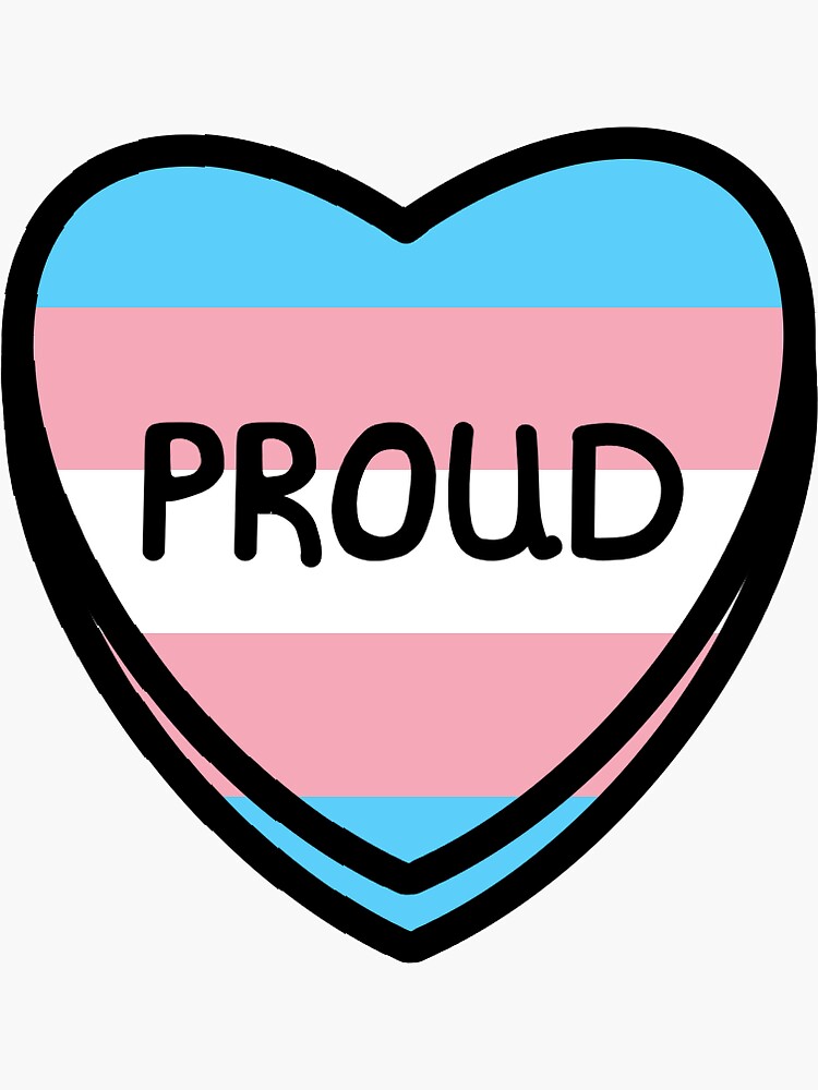 "Proud Trans" Sticker by NerdTeaCreation | Redbubble