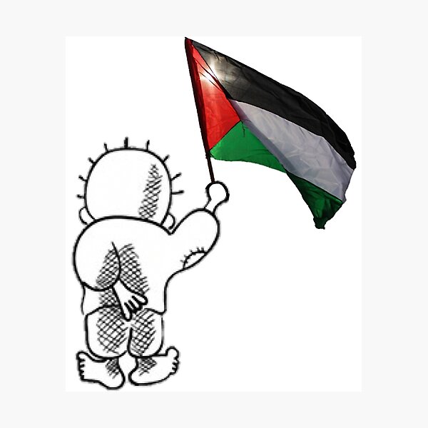 Lámina fotográfica «Pegatina Handala - Símbolo de Palestina libre» de ...