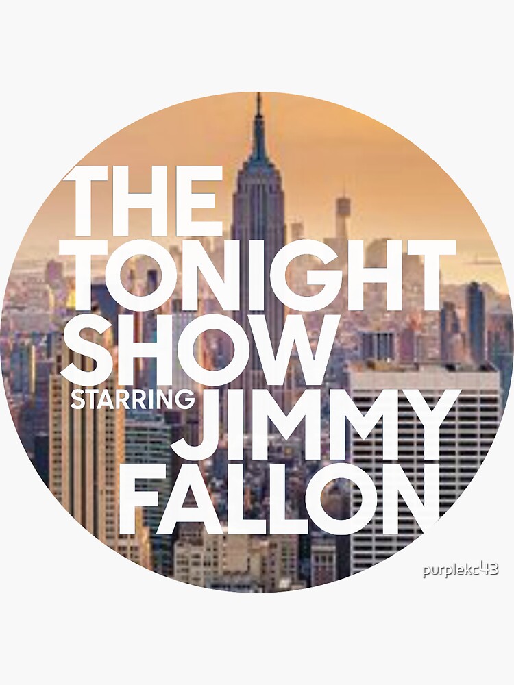 "new york jimmy fallon" Sticker by purplekc43 | Redbubble