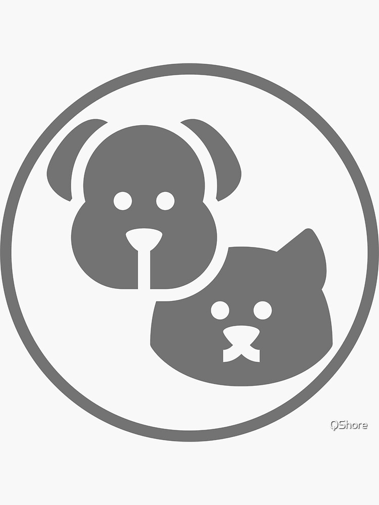"Dog and Cat Logo | Pet, Animal" Sticker for Sale by quentinmtb | Redbubble