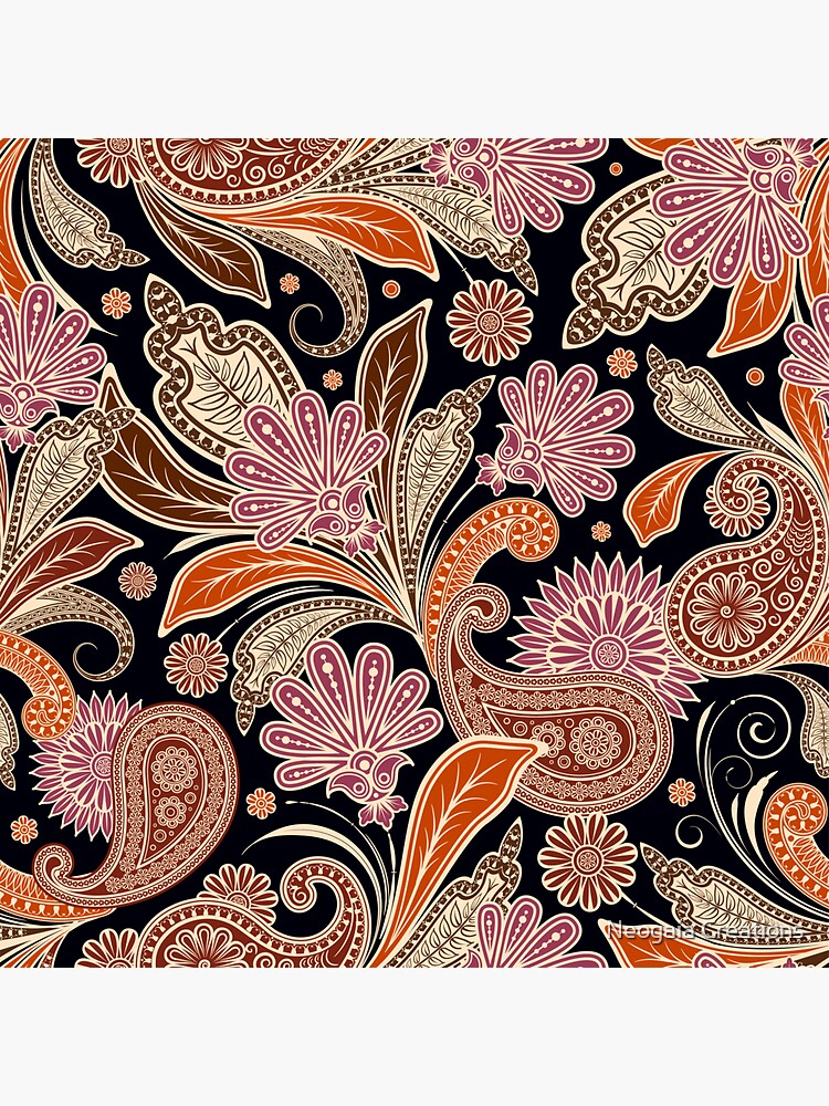 "Luxury Floral Paisley" Sticker for Sale by aldacurtis | Redbubble