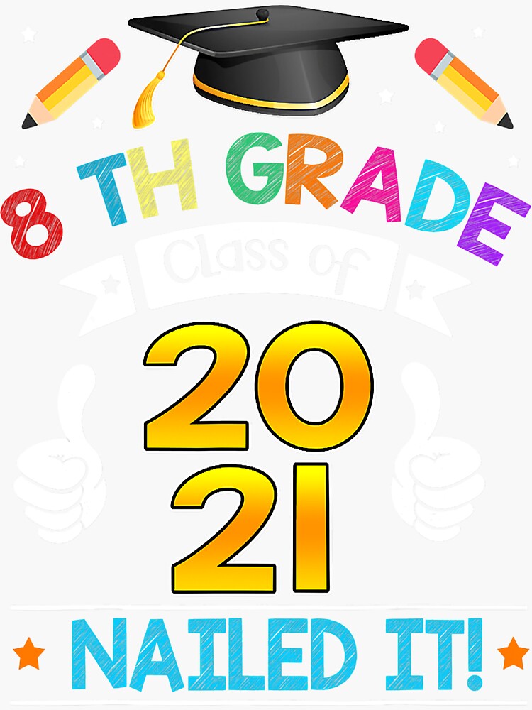 Pegatina «Los estudiantes de la graduación de octavo grado de la clase ...