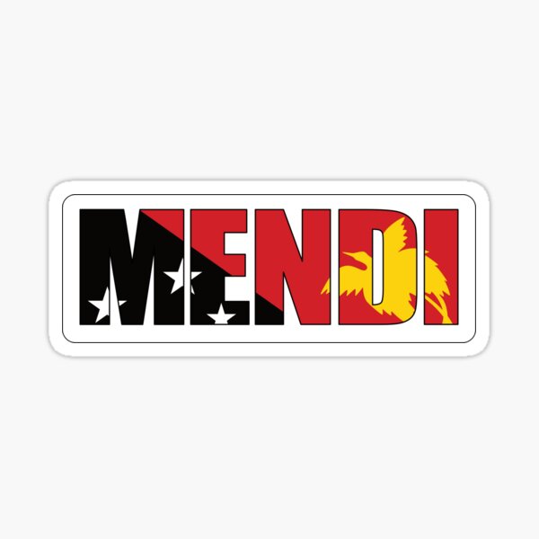 "Mendi with Papua New Guinea Flag" Sticker for Sale by PNG-pikinini ...
