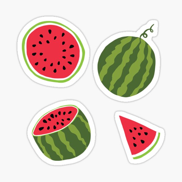 "Juicy Watermelon Sticker Pack" Sticker for Sale by pixelgarden | Redbubble