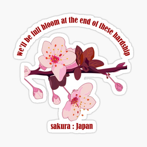 "Sakura : Japan" Sticker for Sale by Knight-Star | Redbubble