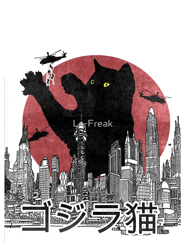 "Catzilla vintage" Kids T-Shirt for Sale by Le-Freak | Redbubble