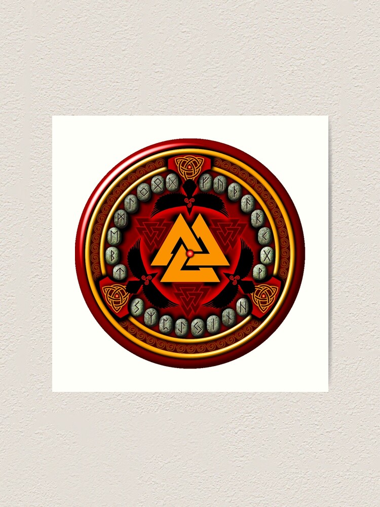 "Norse/Viking Rune Set in Red" Art Print by NaumaddicArts | Redbubble