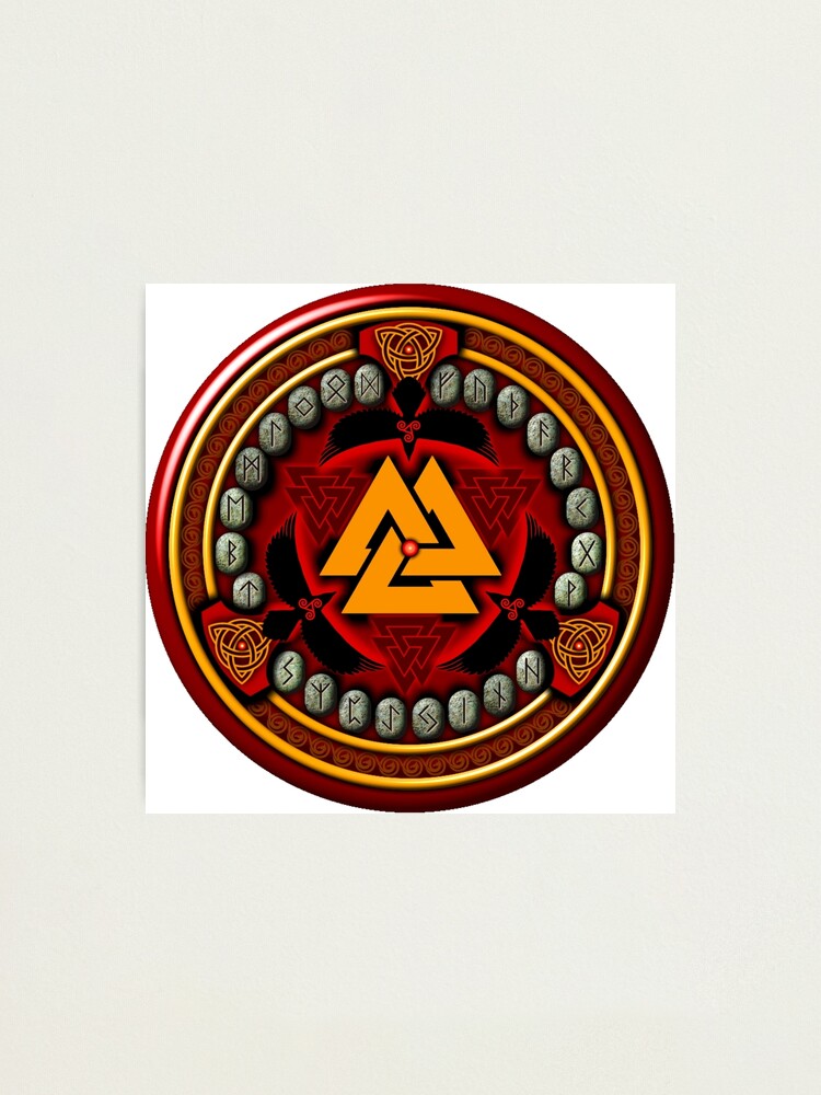 "Norse/Viking Rune Set in Red" Photographic Print by NaumaddicArts ...