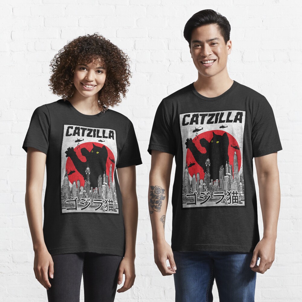 "Catzilla" T-shirt for Sale by Le-Freak | Redbubble | cat t-shirts ...