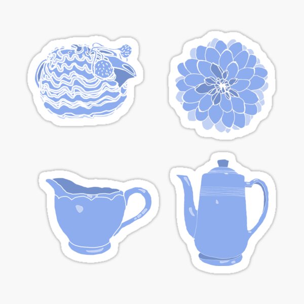 "Blue cottagecore stickerpack" Sticker for Sale by PBerry | Redbubble