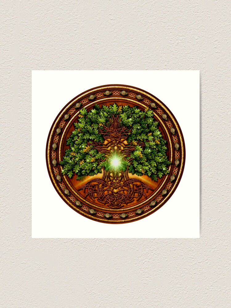 "Celtic Oak Tree Shield" Art Print by NaumaddicArts | Redbubble