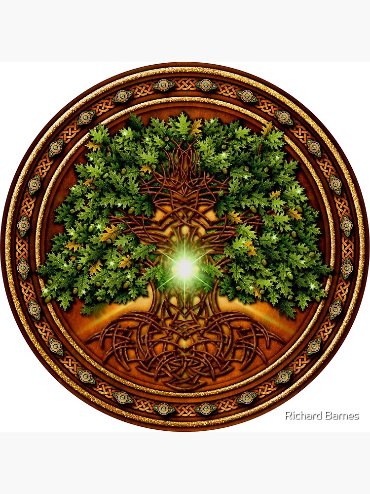 "Celtic Oak Tree Shield" Art Print by NaumaddicArts | Redbubble