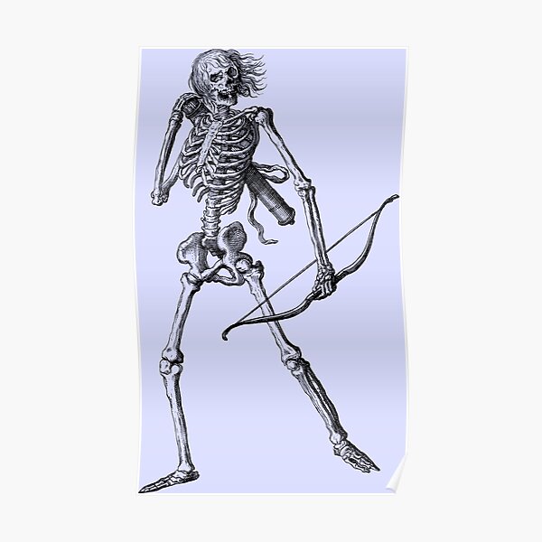"Skeleton with Bow and Arrows" Poster by FrancisImesh | Redbubble