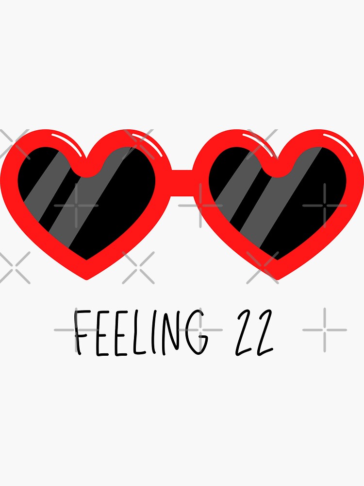 "22 - Taylor Swift RED" Sticker for Sale by bombalurina | Redbubble