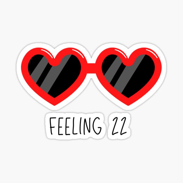 "22 - Taylor Swift RED" Sticker for Sale by bombalurina | Redbubble