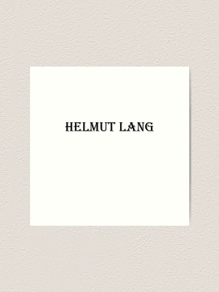 "Helmut lang black simple logo" Art Print for Sale by korkmazdo | Redbubble