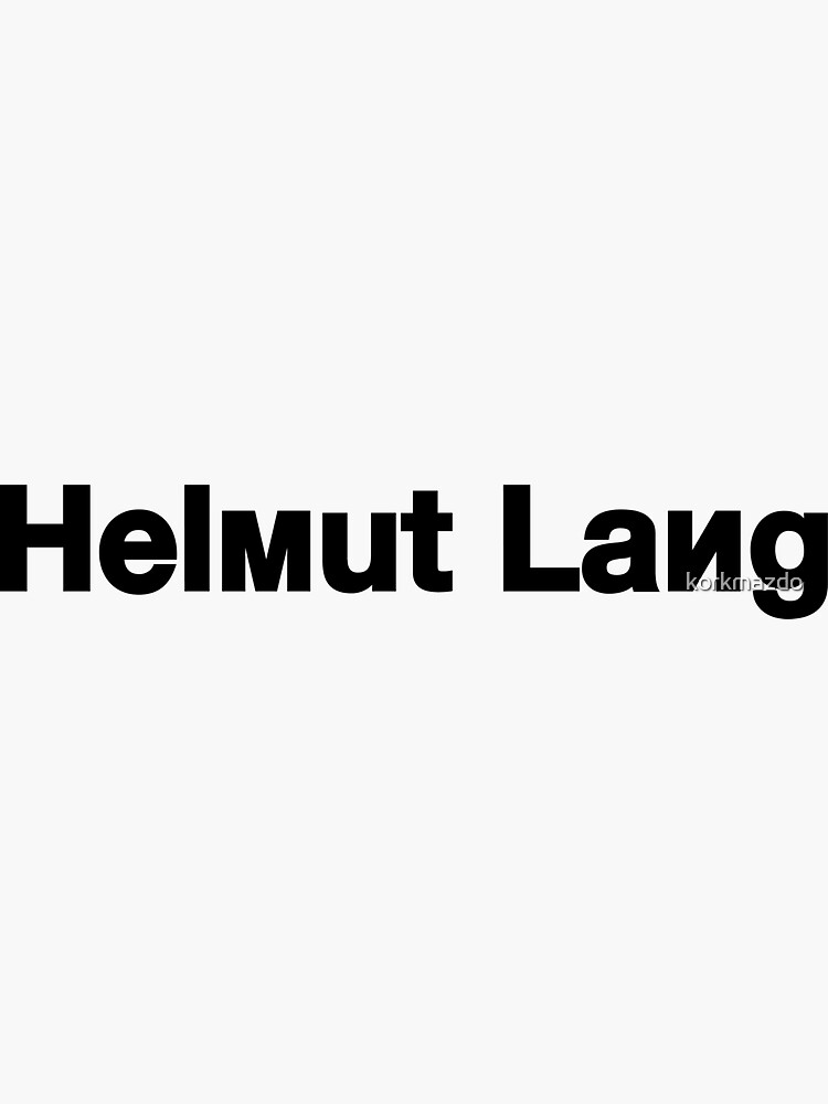 "Helmut lang black simple logo" Sticker for Sale by korkmazdo | Redbubble