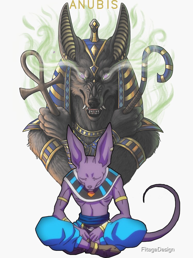 "Anubis/beerus collection" Sticker by FitageDesign | Redbubble