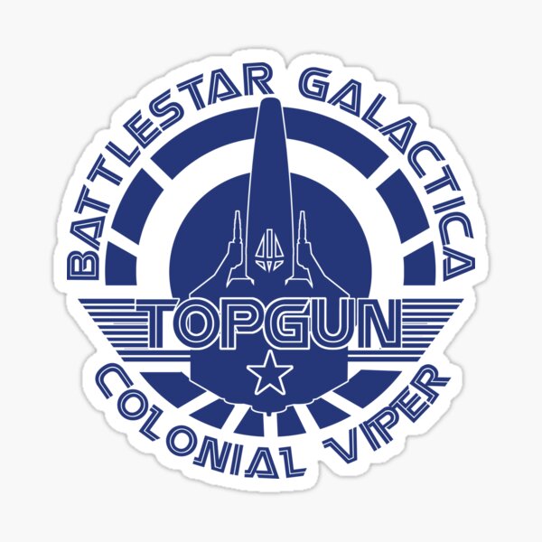 "Battlestar Galactica Colonial Viper Topgun" Sticker by simonbreeze ...