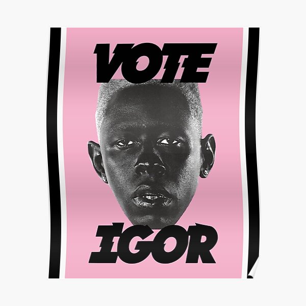 "Vote Igor Pink Poster Album Cover" Poster by Fortuned | Redbubble