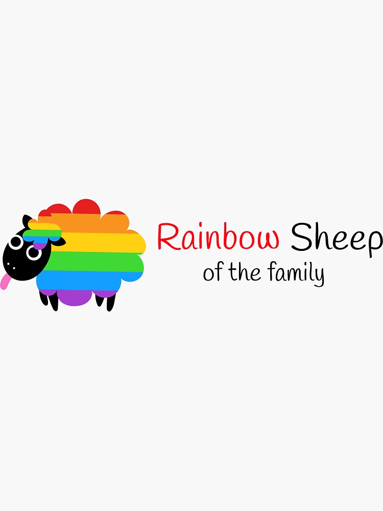 "Rainbow Sheep Of The Family" Sticker by MyEarthDesigns | Redbubble