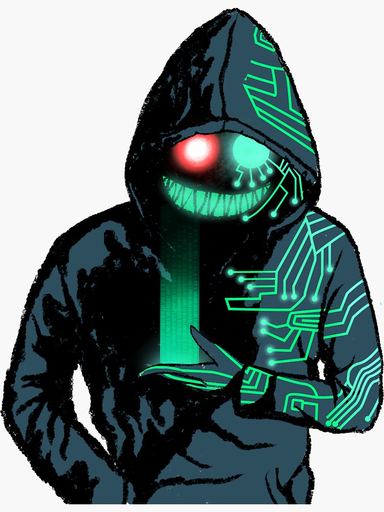 "hacker smile" Sticker for Sale by DHOME | Redbubble