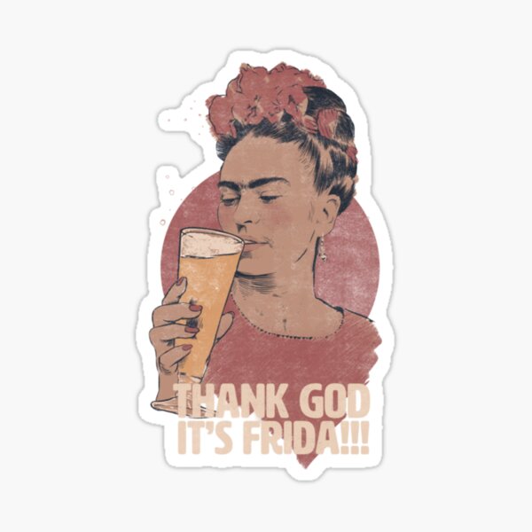 "TGIF, Thank god it's Frida!" Sticker for Sale by HarredHilon | Redbubble