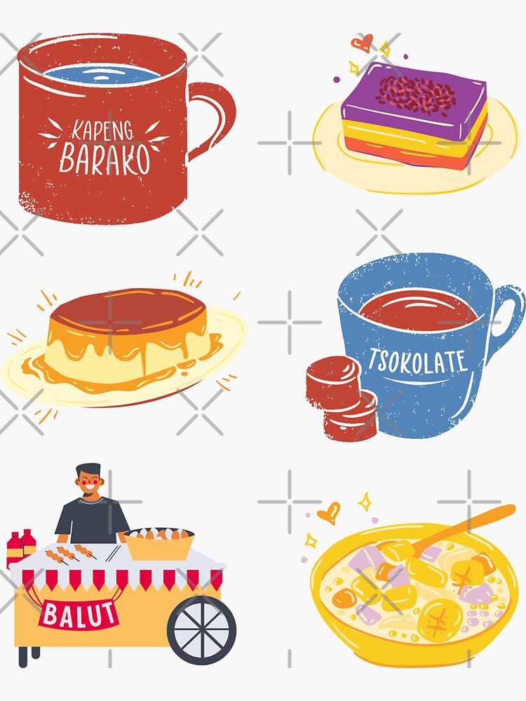 "Kultura Ng Filipino - Classic Food " Sticker for Sale by ecdato ...
