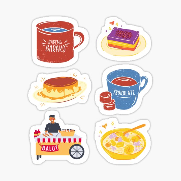 "Kultura Ng Filipino - Classic Food " Sticker for Sale by ecdato ...