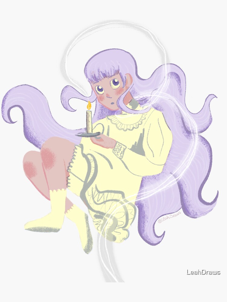 "Ghost Girl" Sticker by LeahDraws | Redbubble