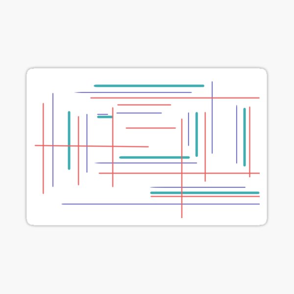 "Technical lines" Sticker by MissRedcliffe | Redbubble