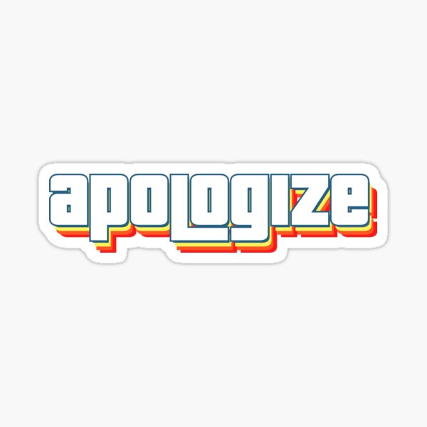 "apologize" Sticker by SHINTINY | Redbubble