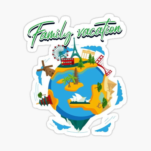 "Family Vacation 2021" Sticker for Sale by lulufashion | Redbubble