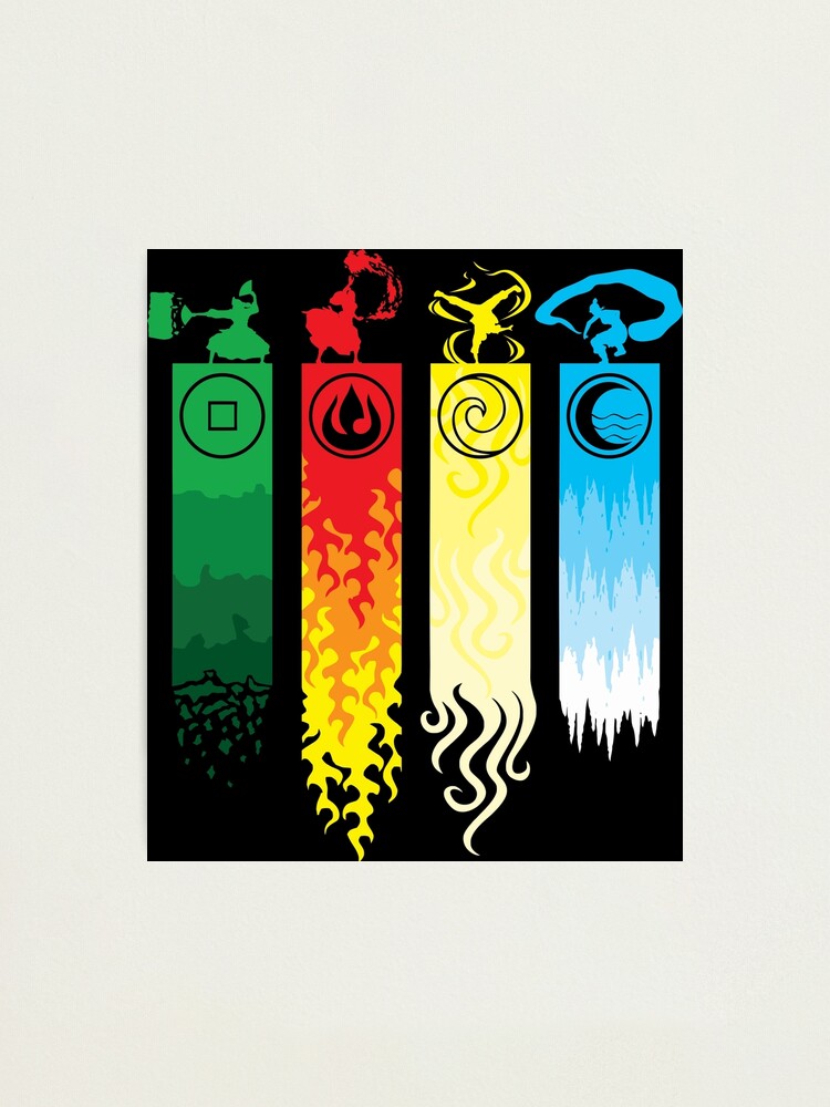 Lámina fotográfica «Elementos Símbolos Avatar The Last Airbender» de ...