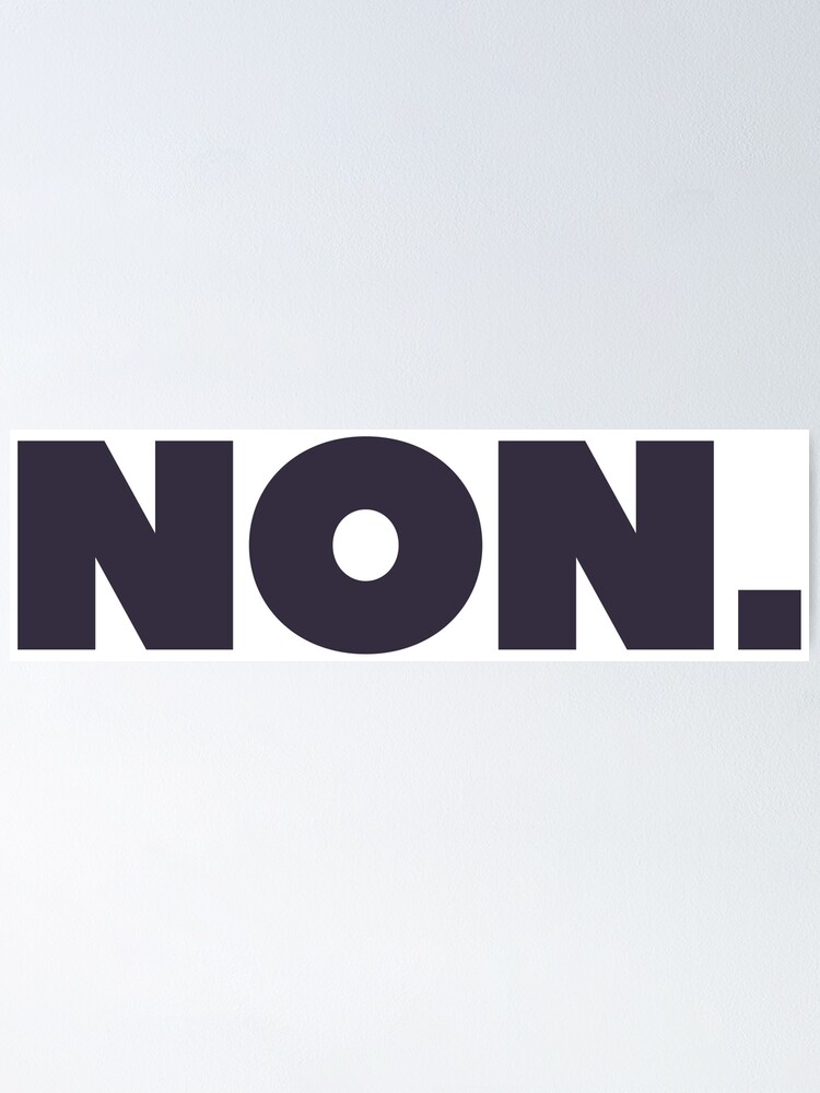 "NO. French Words, Phrase francaise." Poster for Sale by Chocolatine09 ...