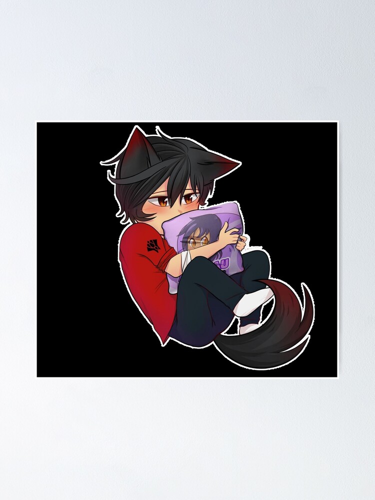 Poster Aaron Lycan Avec Waifu Aphmau Lycan Par Mehtabkhatik18 Redbubble