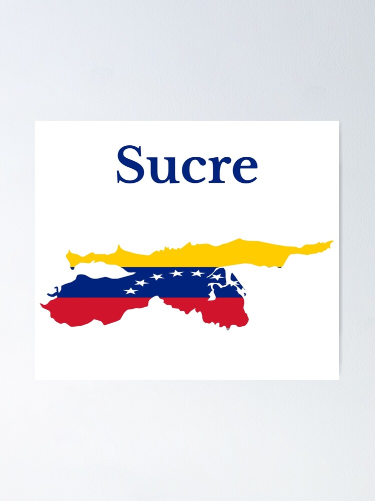 Póster for Sale con la obra «Diseño de Mapa del Estado Sucre, Venezuela ...