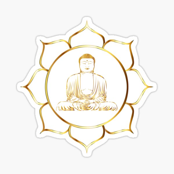 "Buddhism" Sticker for Sale by DusicaP | Redbubble