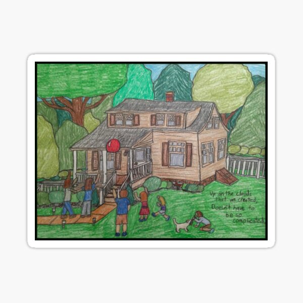 "Home Series - Sharon MA" Sticker for Sale by SAMGordonART | Redbubble