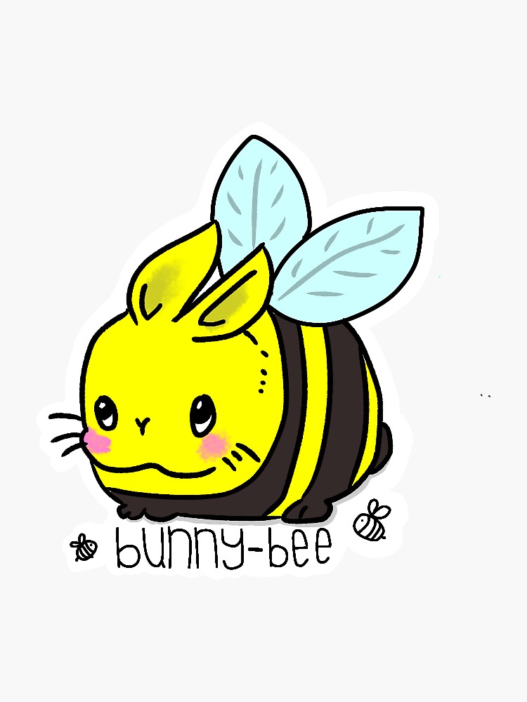"Bunny-Bee" Sticker for Sale by BunnyTreasures | Redbubble