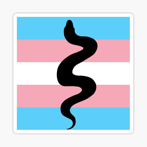 "Trans Pride Flag Snake" Sticker for Sale by Draginous | Redbubble
