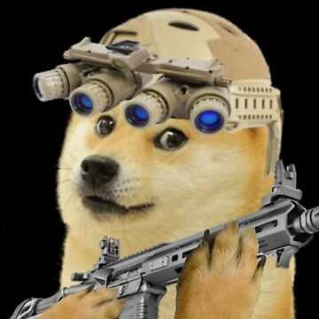"Tactical Doge" Sticker for Sale by GoonActual | Redbubble