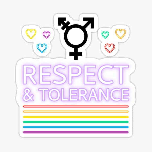 "Respect & Tolerance" Sticker for Sale by TnT-Merch | Redbubble