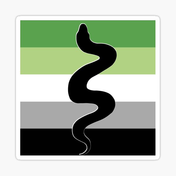 "Aromantic Pride Flag Snake" Sticker for Sale by Draginous | Redbubble