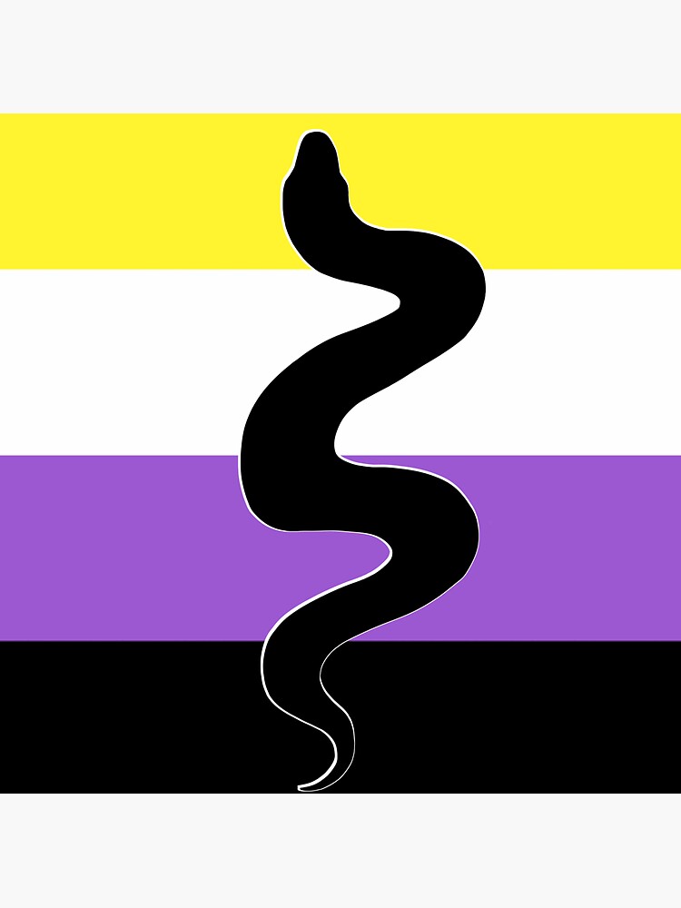 "Nonbinary Pride Flag Snake" Sticker for Sale by Draginous | Redbubble