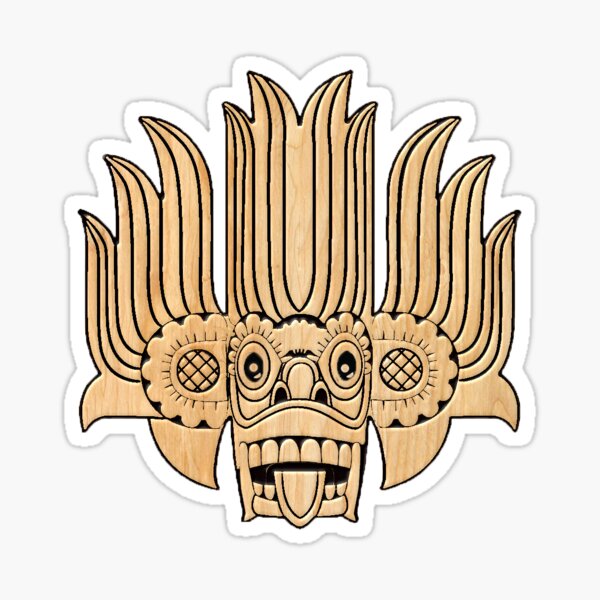 "face made of wood carving" Sticker for Sale by dananjaya1989 | Redbubble