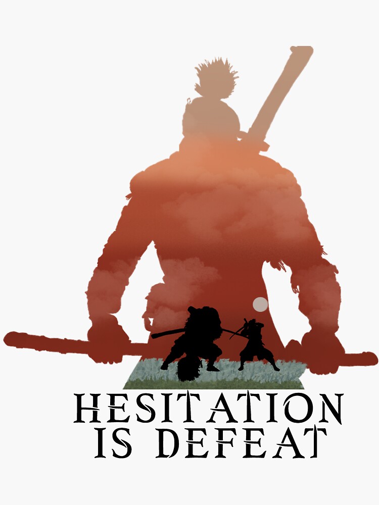 "Sekiro - Hesitation is defeat V3WS" Sticker for Sale by Hazelgames ...