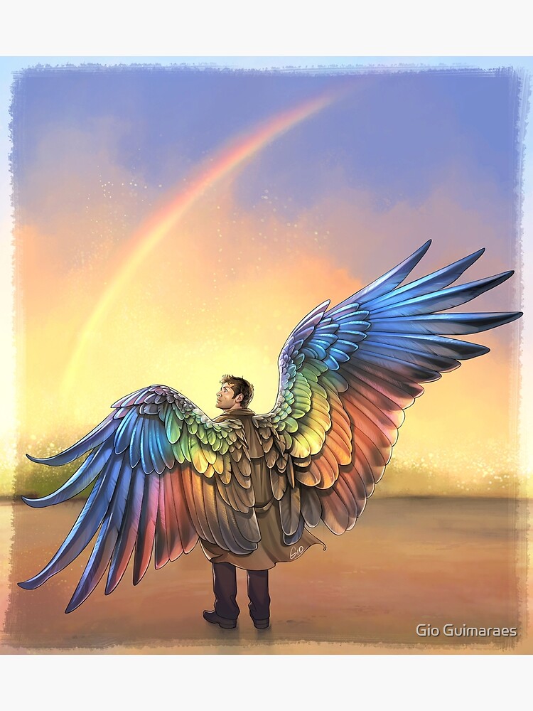 "Rainbow Angel" Framed Art Print for Sale by giogui | Redbubble